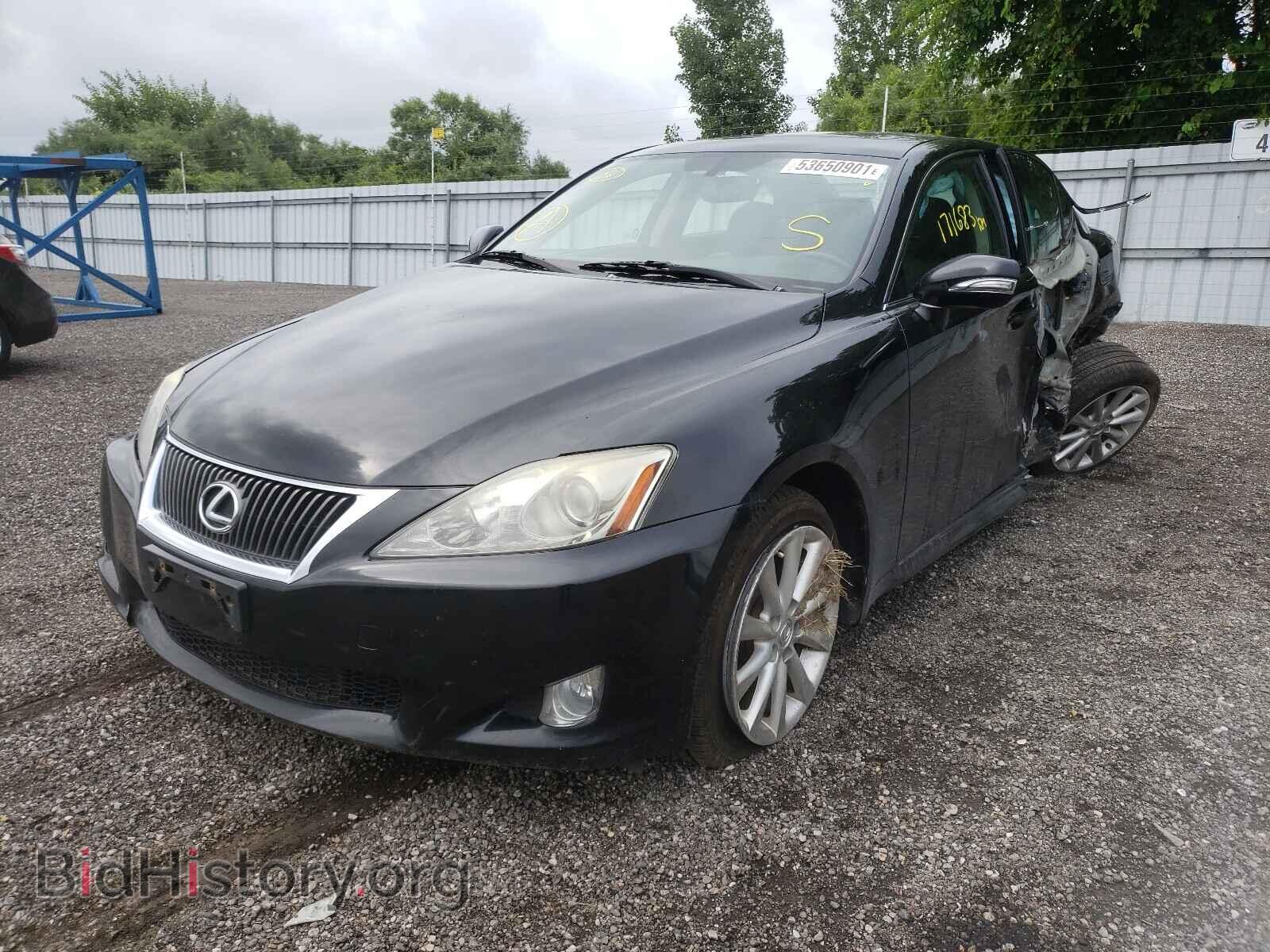 Report JTHCF5C25A5040714 LEXUS IS 2010 BLACK GAS - price and damage history