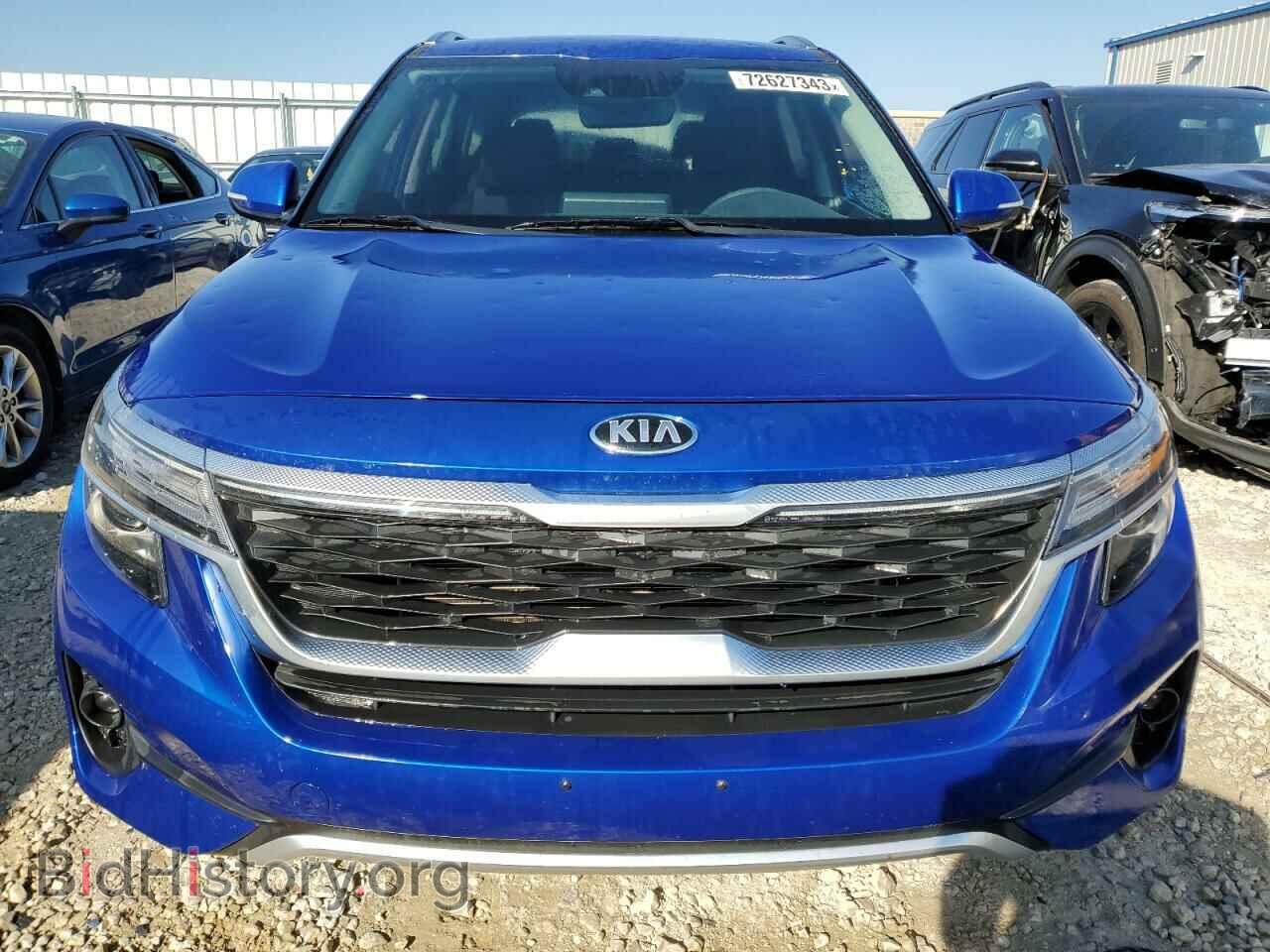 Report KNDEUCAA7M7136240 KIA SELTOS 2021 BLUE GAS - price and damage ...